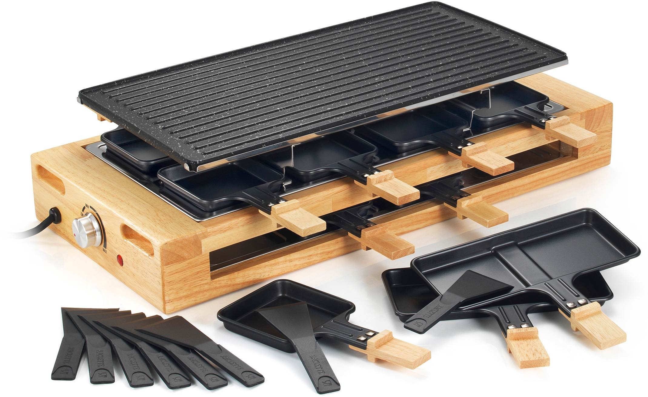 Raclette Multifonction KITCHEN CHEF KCWOOD.8.MAXI Pas Cher - UBALDI.com