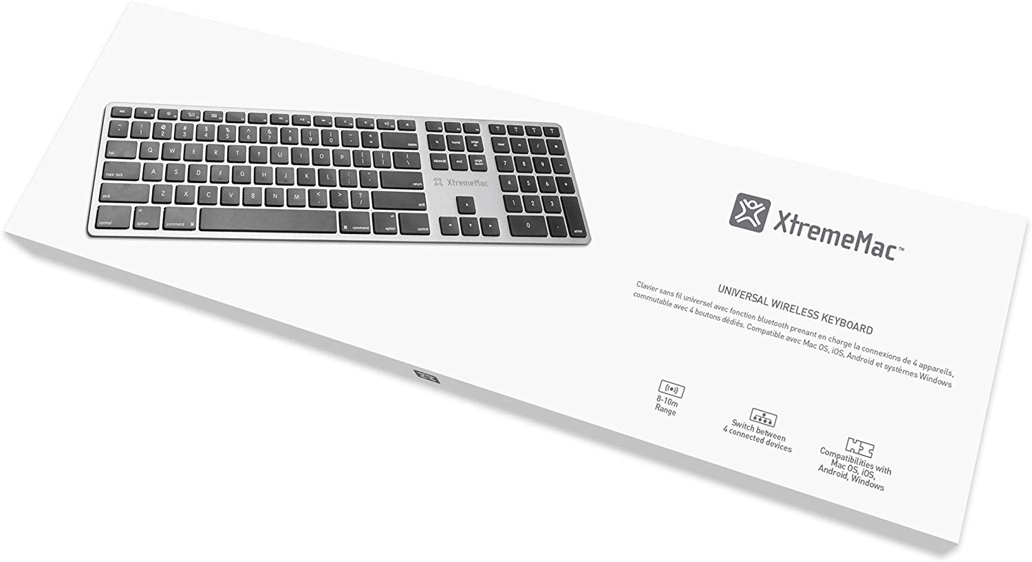 Clavier sans fil XTREME MAC XM-KEY-BT4-SLV Clavier bluetooth (Mac OS ...