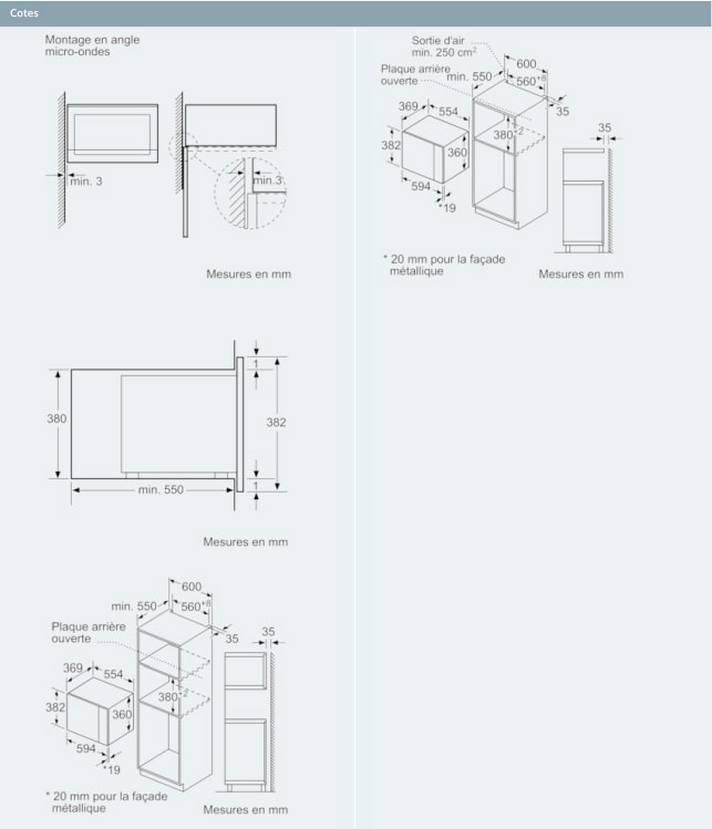 Micro ondes Grill Encastrable SIEMENS BE550LMR0 Pas Cher - UBALDI.com