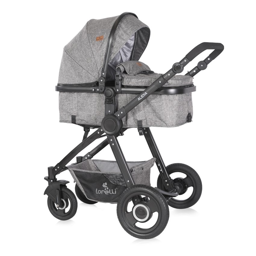 Poussette combinée trio 3 en 1 avec siège auto ALEXA SET Gris LORELLI
