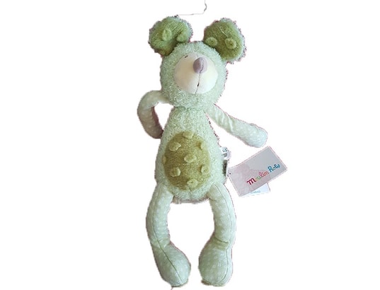 Doudou Moulin Roty Les zazous la souris mousse vert 33cms MOULIN ROTY 6391