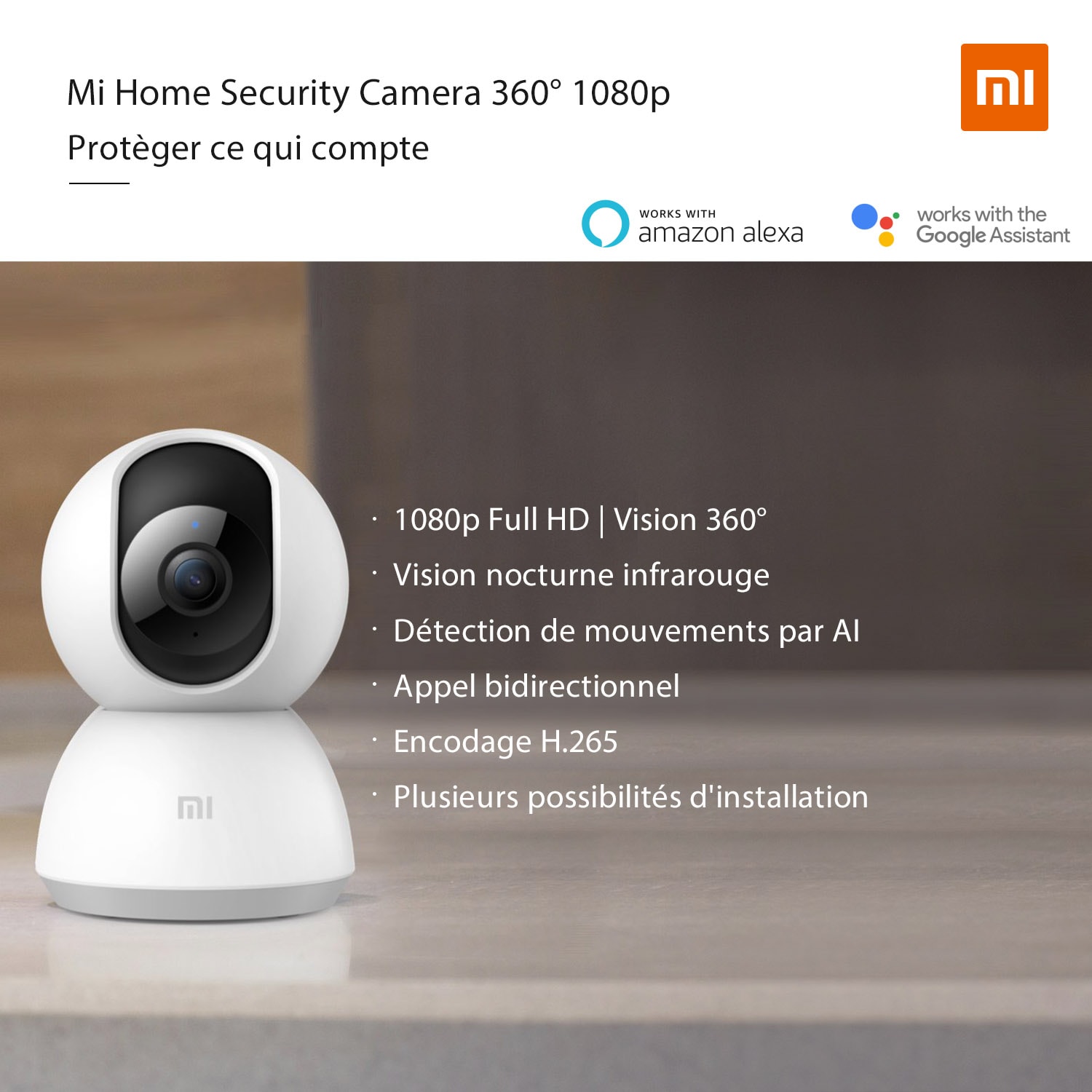 Caméra de surveillance XIAOMI Mi Home Security Camera 360° 1080P