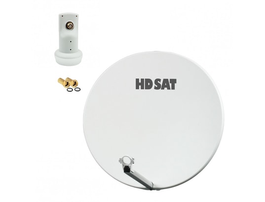 Pack parabole satellite fibre composite blanche 75cm + lnb single hd 4k HDSAT HDSAT-700071-HD101 ...