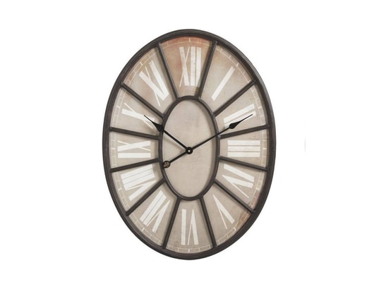 Horloge murale ovale en métal AUBRY GASPARD 8462