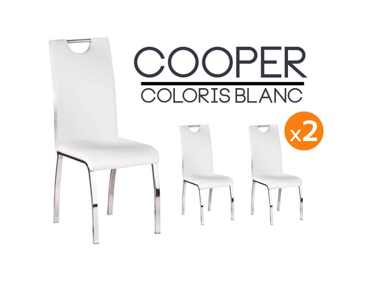 Cooper - Lot 2 Chaises Blanches ALTOBUY 1985