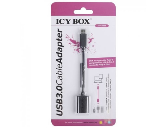 ICY BOX Cable USB 3.1 Type A femelle vers Type C male ICY BOX