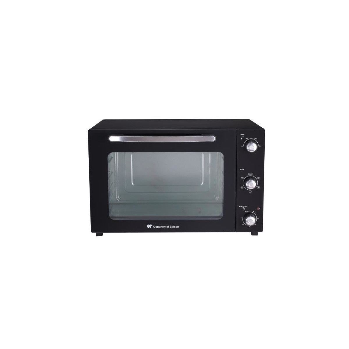 CONTINENTAL EDISON CEMF55B2 - Minifour electrique 55L noir - 2000W - Rotissoire - Convection ...