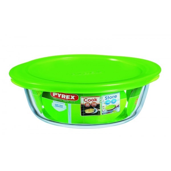 plat rond en verre avec couvercle 1l - 207p000/5045 PYREX
