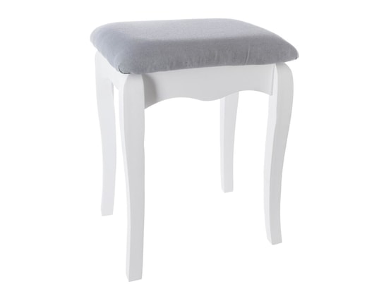 Fauteuil de coiffeuse en bois coloris blanc - 35 x 28 x 45 cm -PEGANE ...