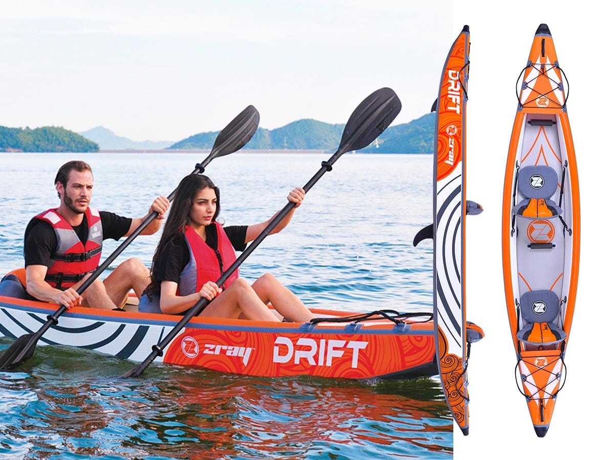 Kit kayak gonflable 2 places drift avec rames et gonfleur - zray ZRAY 13531