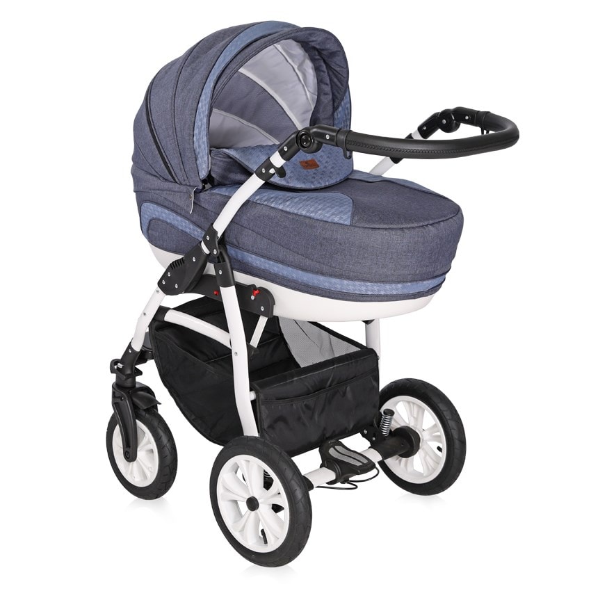 Poussette trio 3en1 avec siège auto KARA (roues gonflables) Bleu LORELLI