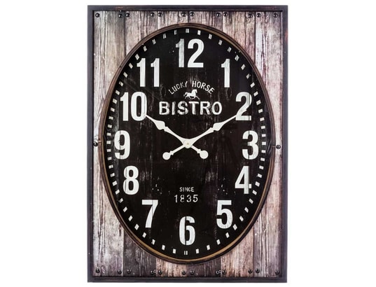 Horloge ovale et contour bois esprit récup - atmosphera ATMOSPHERA 11344