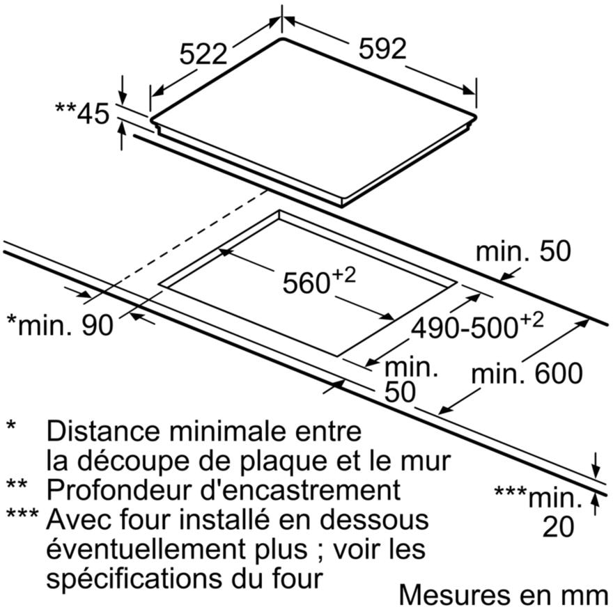 SIEMENS ET611HE17F - Plaque vitroceramique Pas Cher