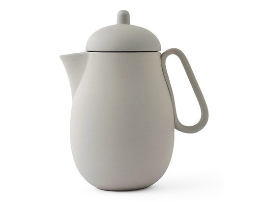 THEIERE NINA 90CL EN PORCELAINE GRIS CLAIR VIVA