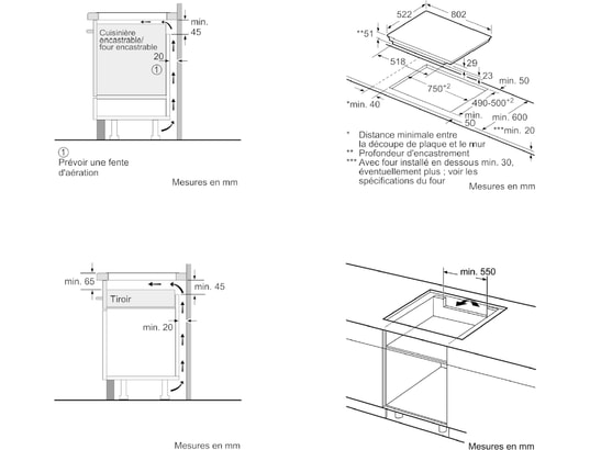 BOSCH PVS831FC5E Série 6 PerfectFry CombiZone 80 cm - Plaque induction ...