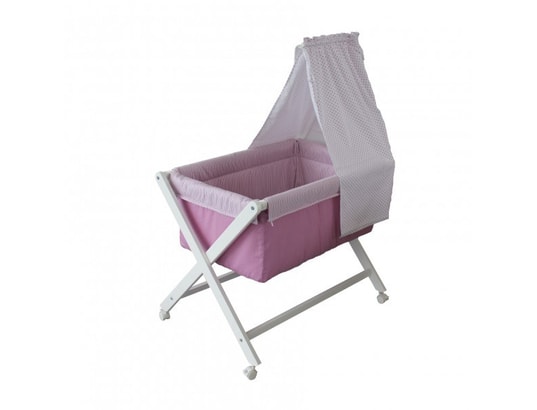 Berceau en bois laqué blanc Baby Fox avec matelas, draps, alèse, flèche ...