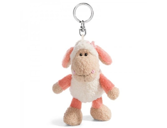 NICI - NICI Mäh Schaf Jolly Mellow Porte-clés, 42180, Blanc/Rose, 10 cm TBD