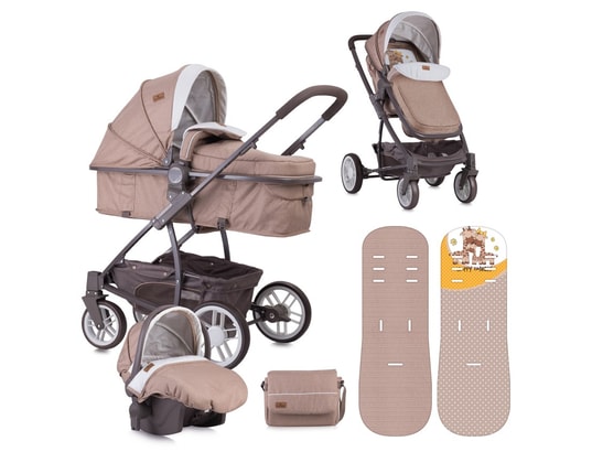 Poussette combinée 2 en 1 avec siège auto S500 Beige Lorelli LORELLI