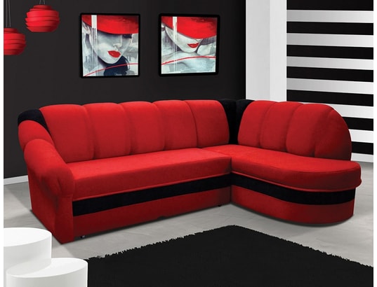 Canapé d'angle convertible 4 places avec coffre de rangement en PU ou ...