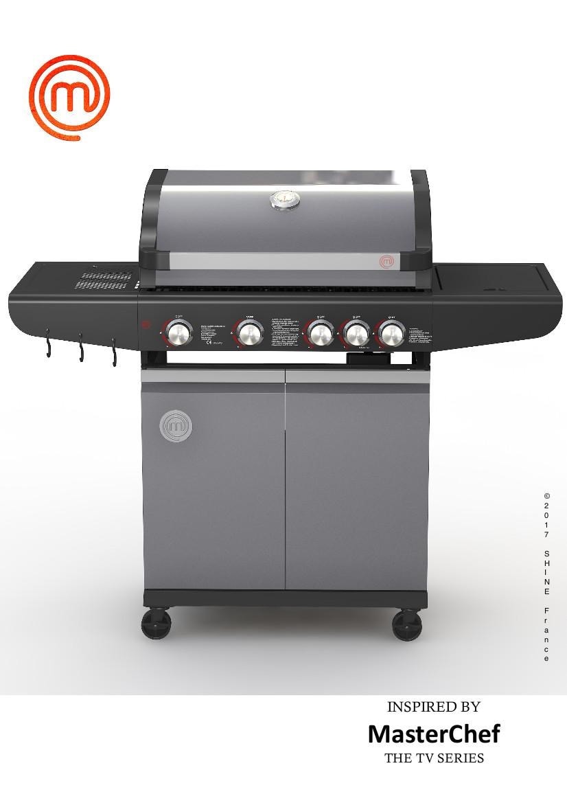 MasterChef - Barbecue à gaz 4 brûleurs MASTERCHEF