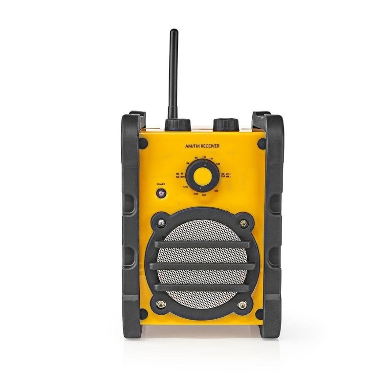 NEDIS Poste Radio FM Portable, Chantier, BTP, Radio FM/AM, 3 W, Jaune ...