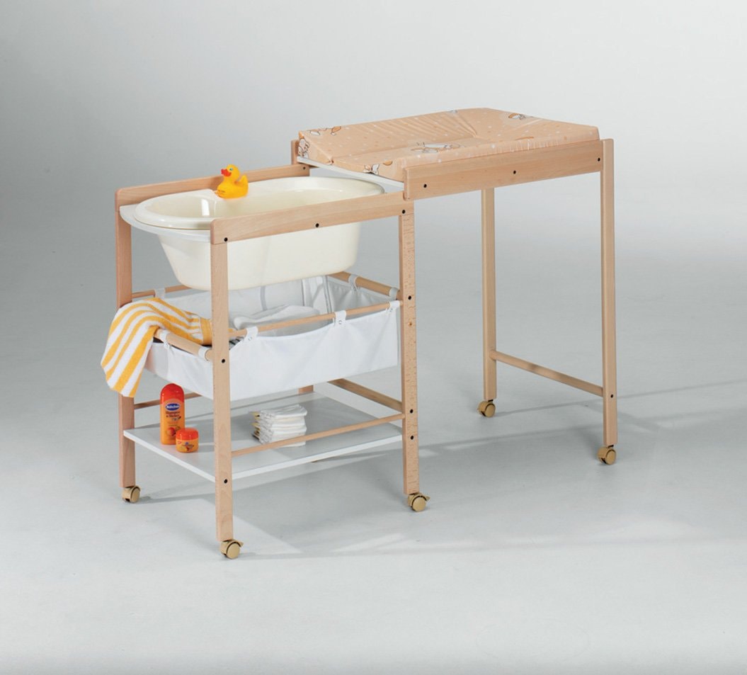 Table à langer baignoire GEUTHER Hanna Naturel Blanc Pas Cher - UBALDI.com