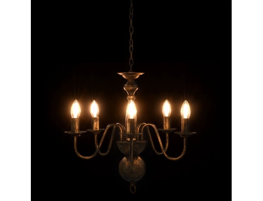 Icaverne - Lustres serie Lustre Noir antique 5 ampoules E14 ICAVERNE Icaverne - Lustres serie Lustre Noir antique 5 ampoules E14 ICAVERNE