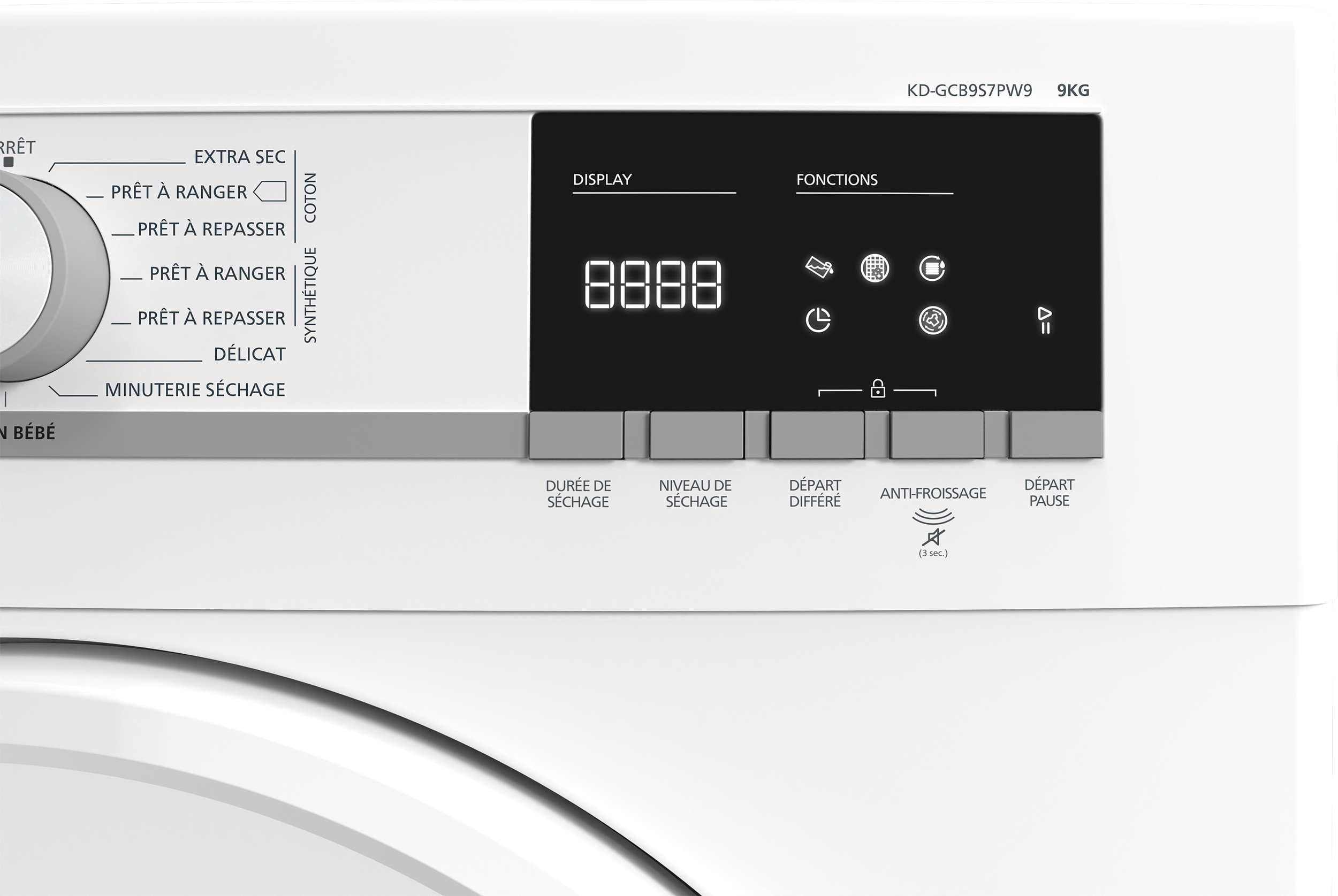 Sèche linge Condensation SHARP KD GCB 9 S 7 PW 9 Pas Cher - UBALDI.com