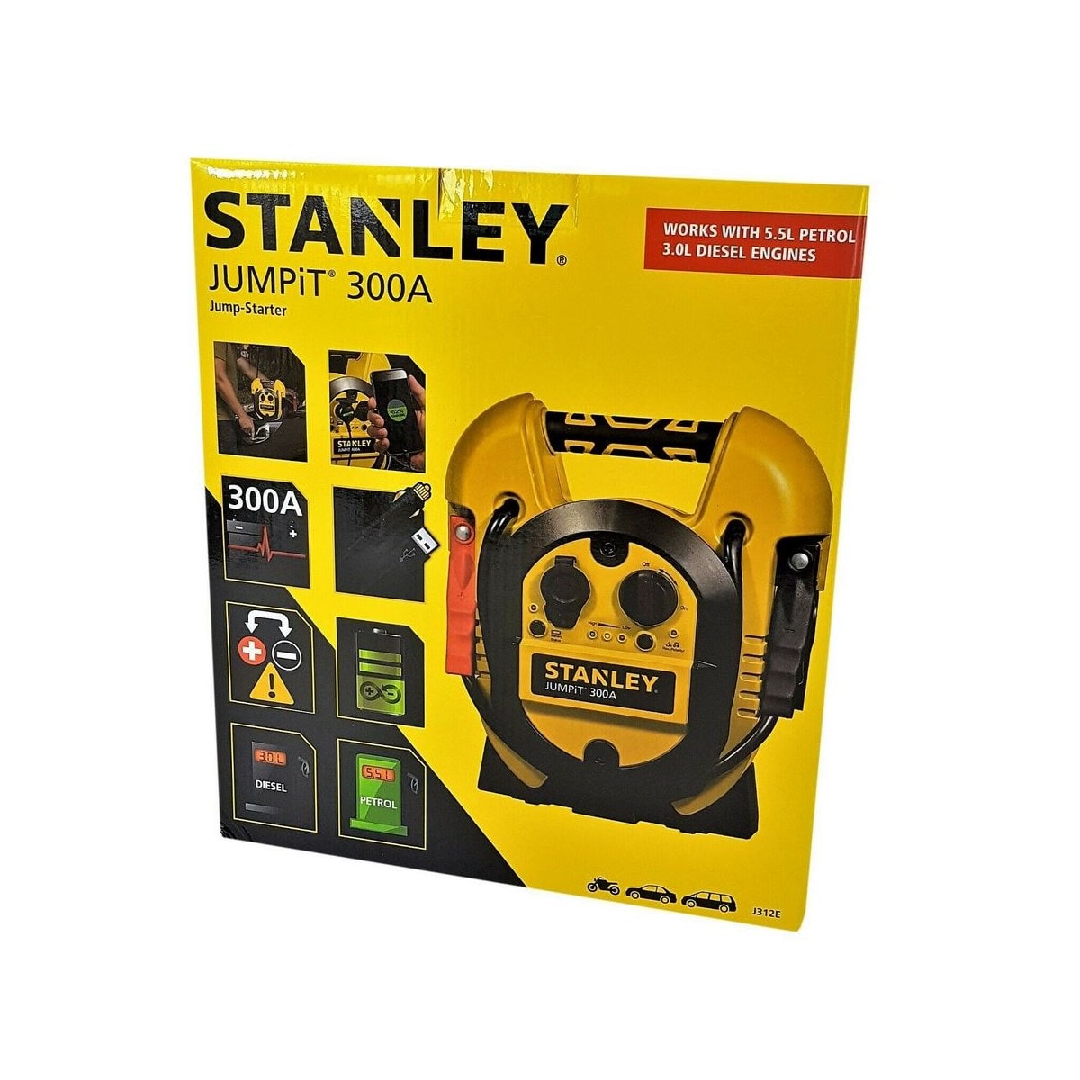 BOOSTER STANLEY JUMP IT 300A Station de démarrage rechargeable Moto ...