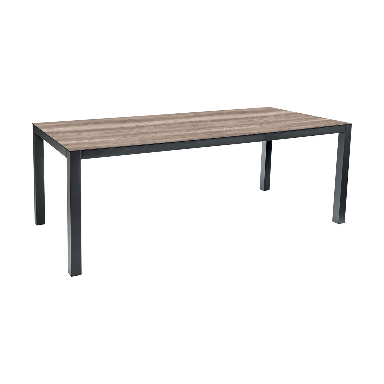 Table de jardin Comores - 8 Personnes - Marron chêne doré OZALIDE