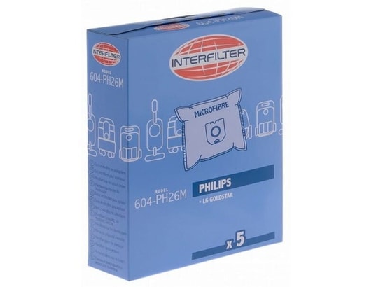 Sacs aspirateur par 5 pour Aspirateur Philips, Aspirateur Lg ...
