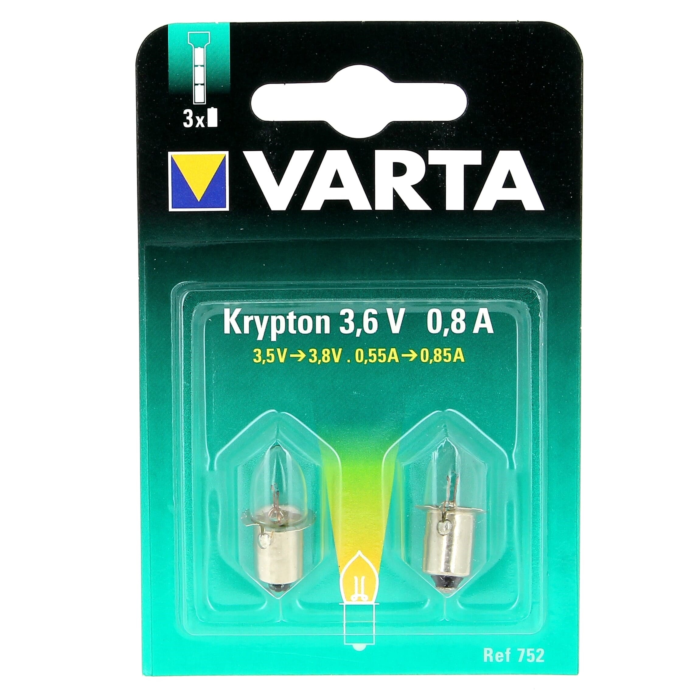 Ampoules 3,6v 0,8a par 2 pour Droguerie Varta VARTA 166174