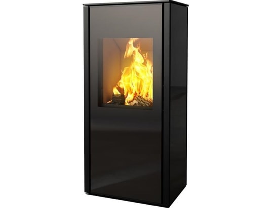 Poêle à bois 7kw acier verre/noir - 11095s KOPPE