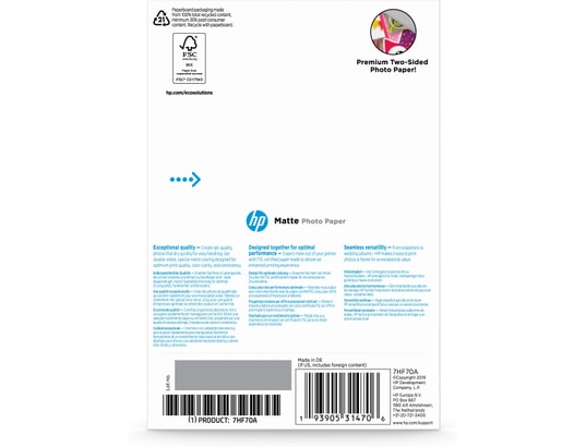 Hp matte fsc photo paper 4x6 25 sheets HP Pas Cher - UBALDI.com