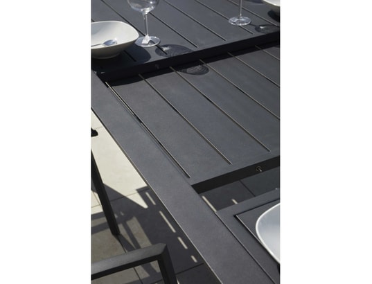 Table de jardin extensible design bilbao - 12 personnes - noir OZALIDE