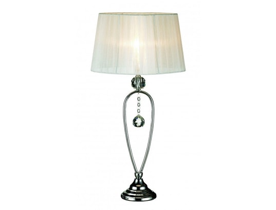 Lampe de table en cristal christinehof chromée 1 ampoule MARKSLOJD