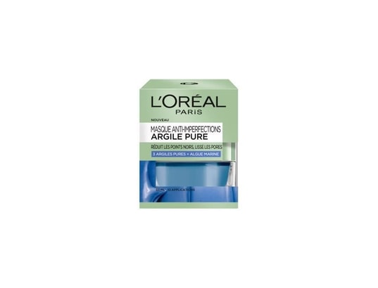 L'oréal paris masque visage anti-imperfections argile pure - 50 ml L'OREAL PARIS