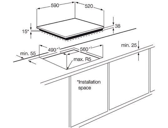 ELECTROLUX EHF6547FOK 4 foyers - Plaque vitroceramique Pas Cher