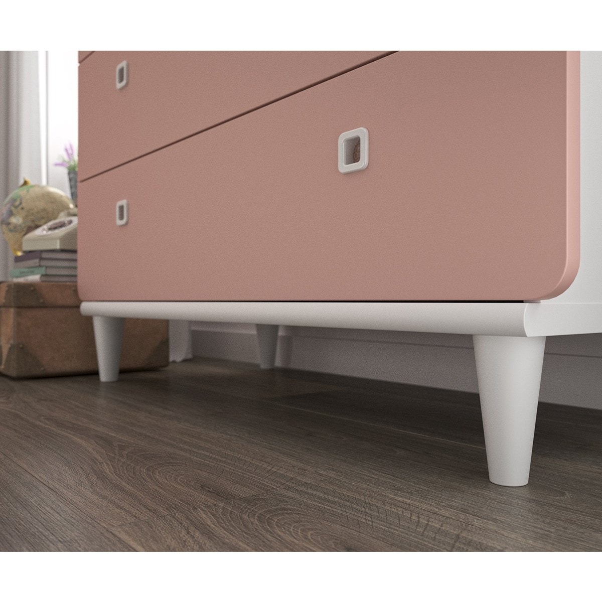 Commode 3 tiroirs april - rose GAMI