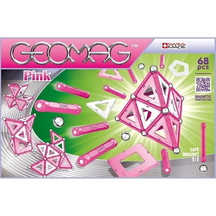 Geomag pink jeu de construction magnétique rose 68 pieces GIOCHI PREZIOSI