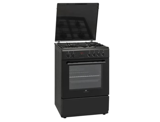 cecg6065fcb - cuisinière mixte - 4 feux gaz - four électrique 65l - l60cm - noir CONTINENTAL EDISON