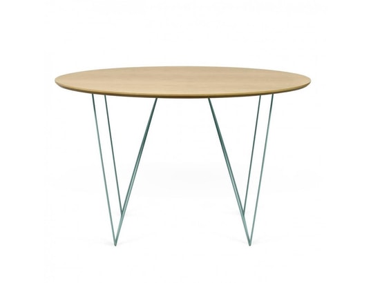 Table otmar 120cm plateau bois piétement vert INSIDE75 20100880104