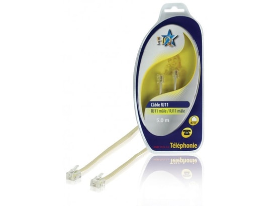 CABLE TELEPHONIQUE RJ11M /RJ11M 5M HQ HQ