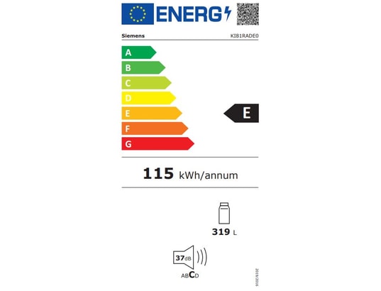 Réfrigérateur encastrable 1 porte SIEMENS KI81RADE0 iQ500 319 L Super ...