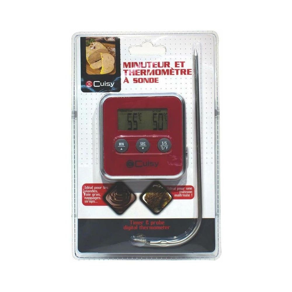 Thermomètre à sonde et minuteur électronique taupe COOK CONCEPT 47806