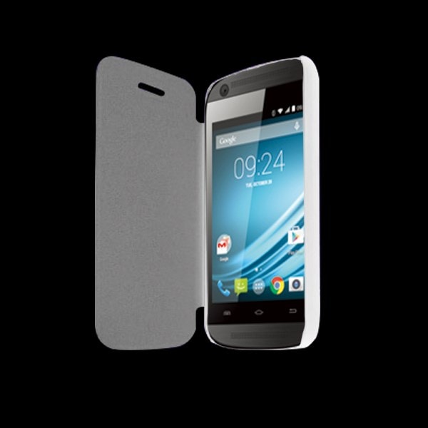 LOGICOM étui Folio satine blanc pour L-ELEMENT 350 LOGICOM