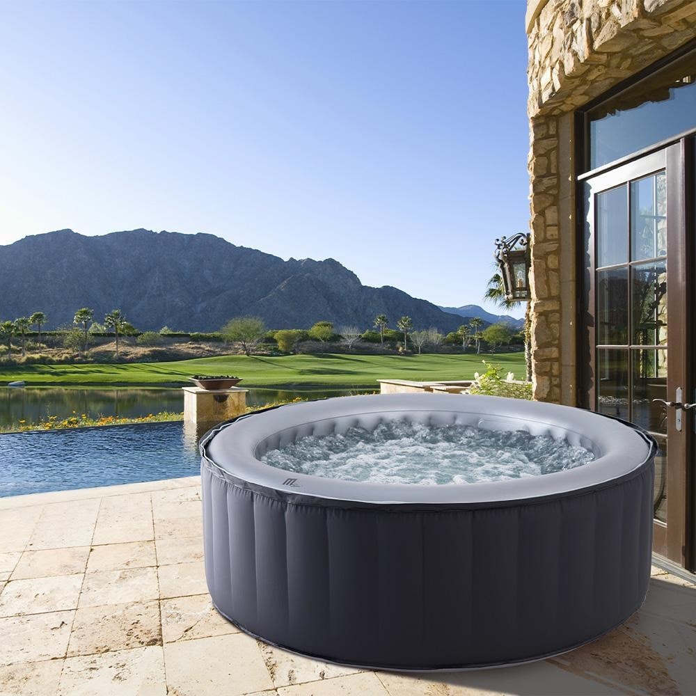 Spa gonflable jacuzzi rond lipari 4 places RED DECO Pas Cher - UBALDI.com