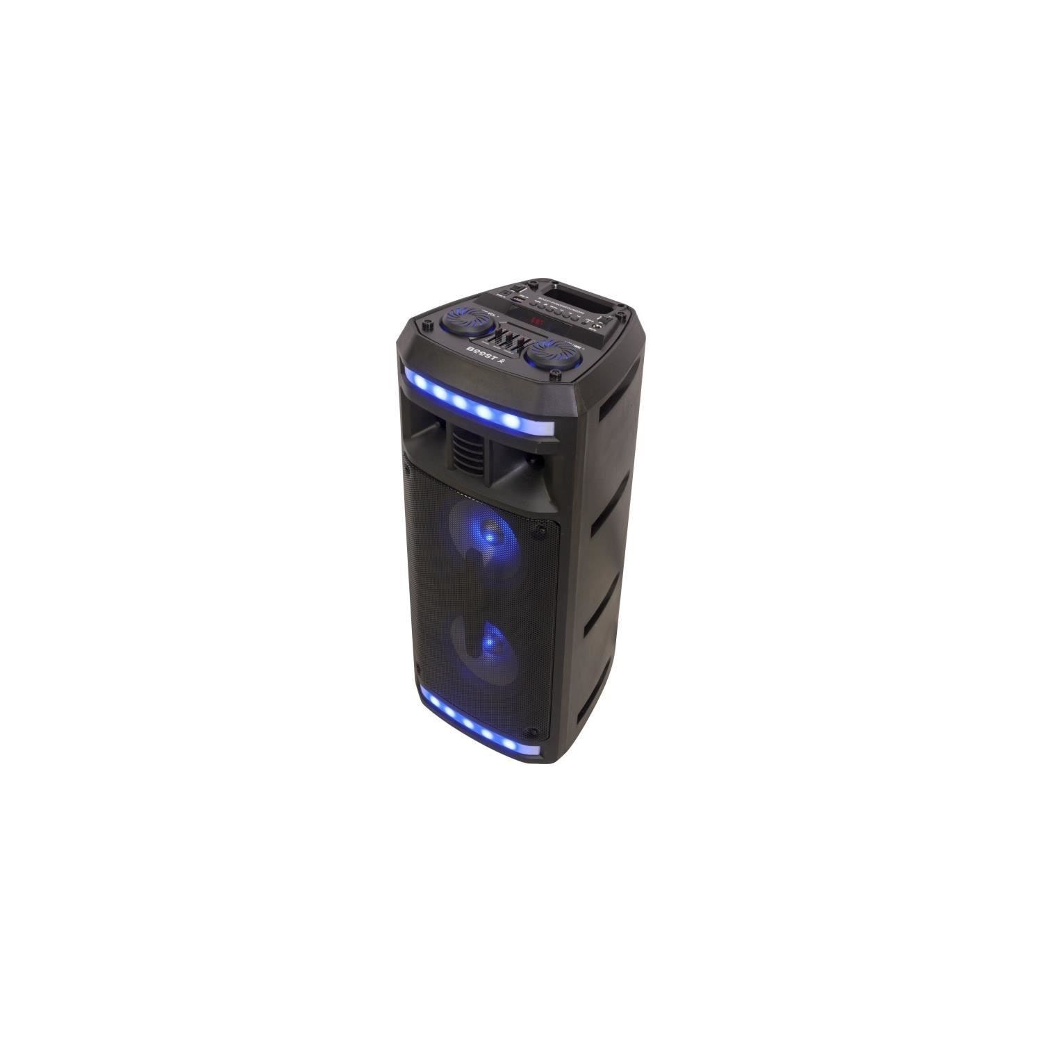 Boost 10-7138bo enceinte active autonome a led - bluetooth, usb, micro ...