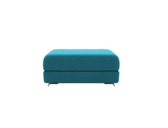 Pouf convertible LOUNGE en tissu laine bleu azur SOFT LINE