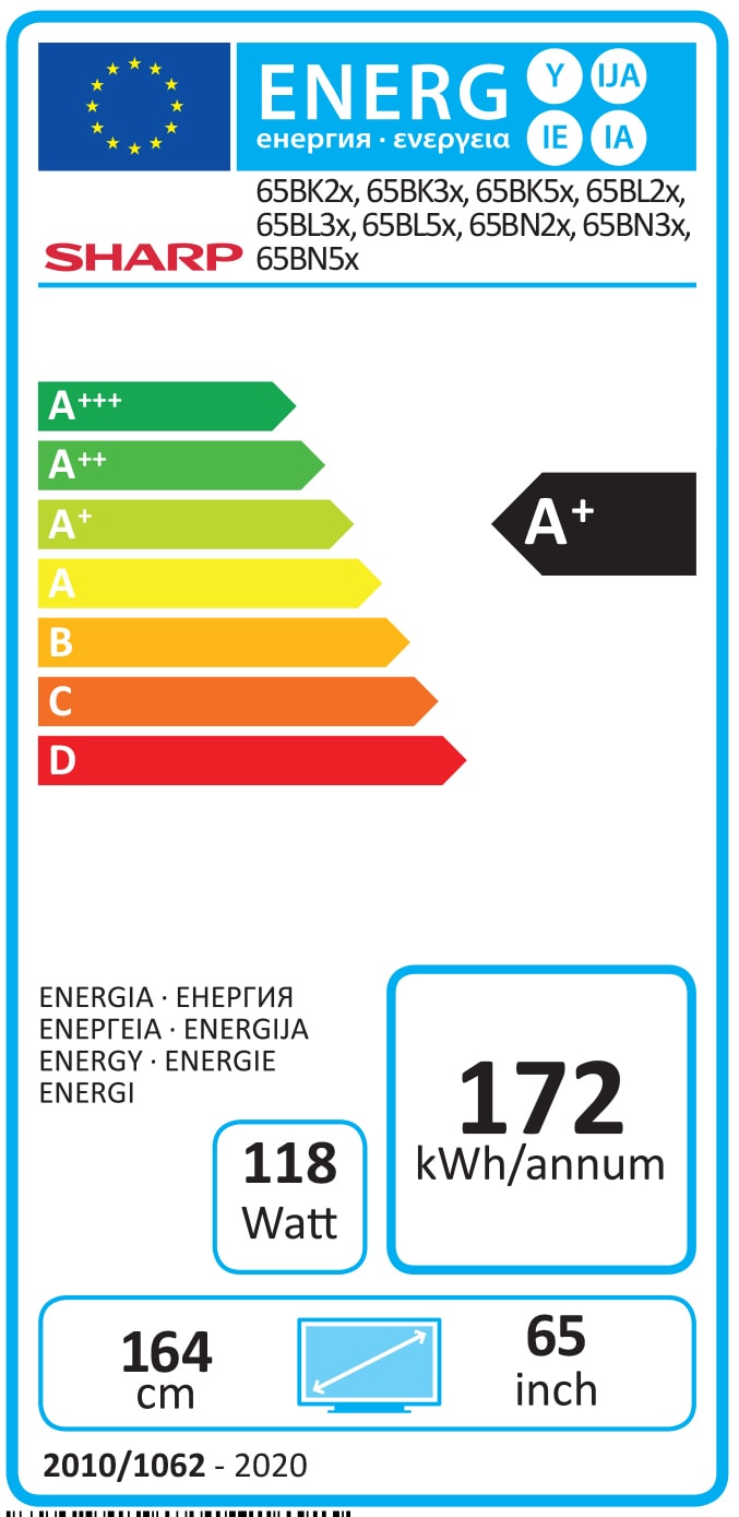 SHARP 65BL3EA - TV LED 4K 164 cm - Livraison rapide